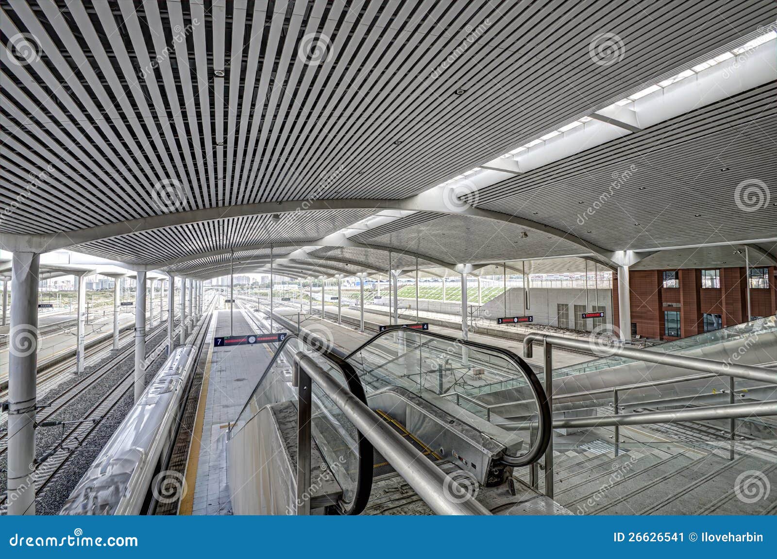 Harbin West Railway Station Stock Image - Image of hall, transportation ...
