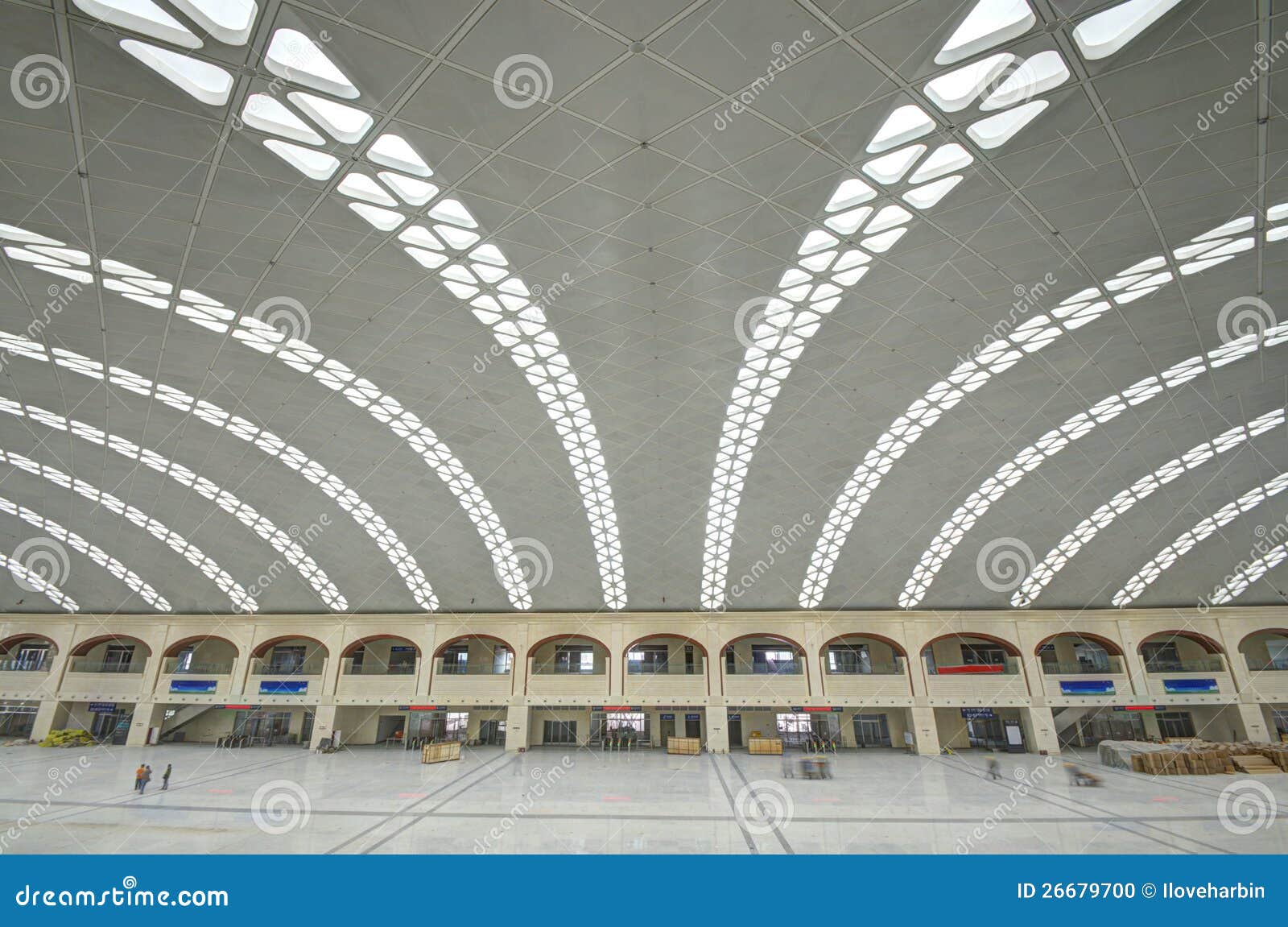 Harbin West Railway Station Stock Photo - Image of arch, hall: 26679700