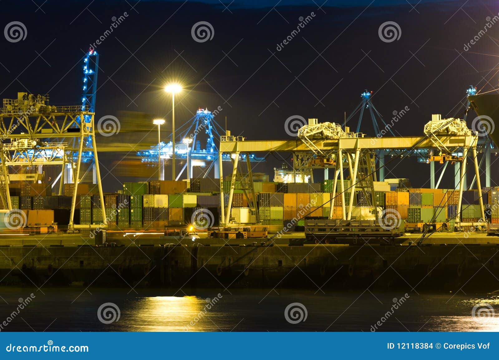 Harbor activity stock photo. Image of activity, cranes - 12118384