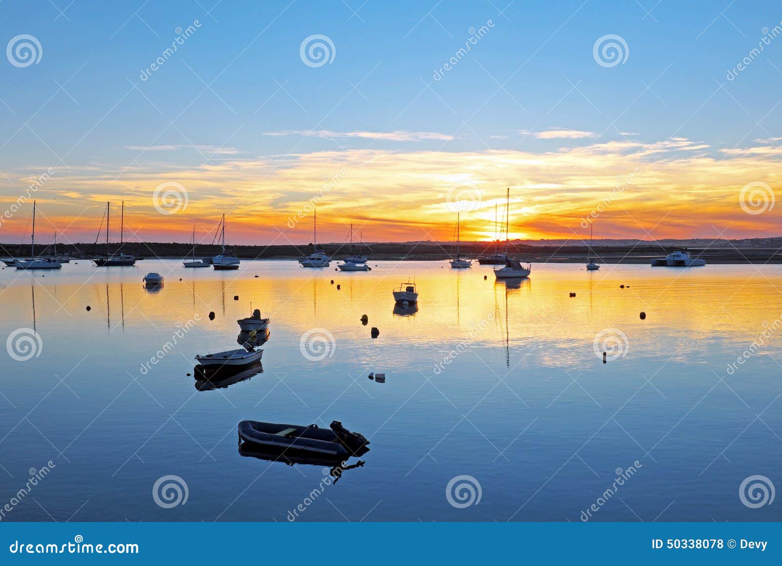 Harbor from Alvor in Portugal Stock Photo - Image of sailing, algarve ...