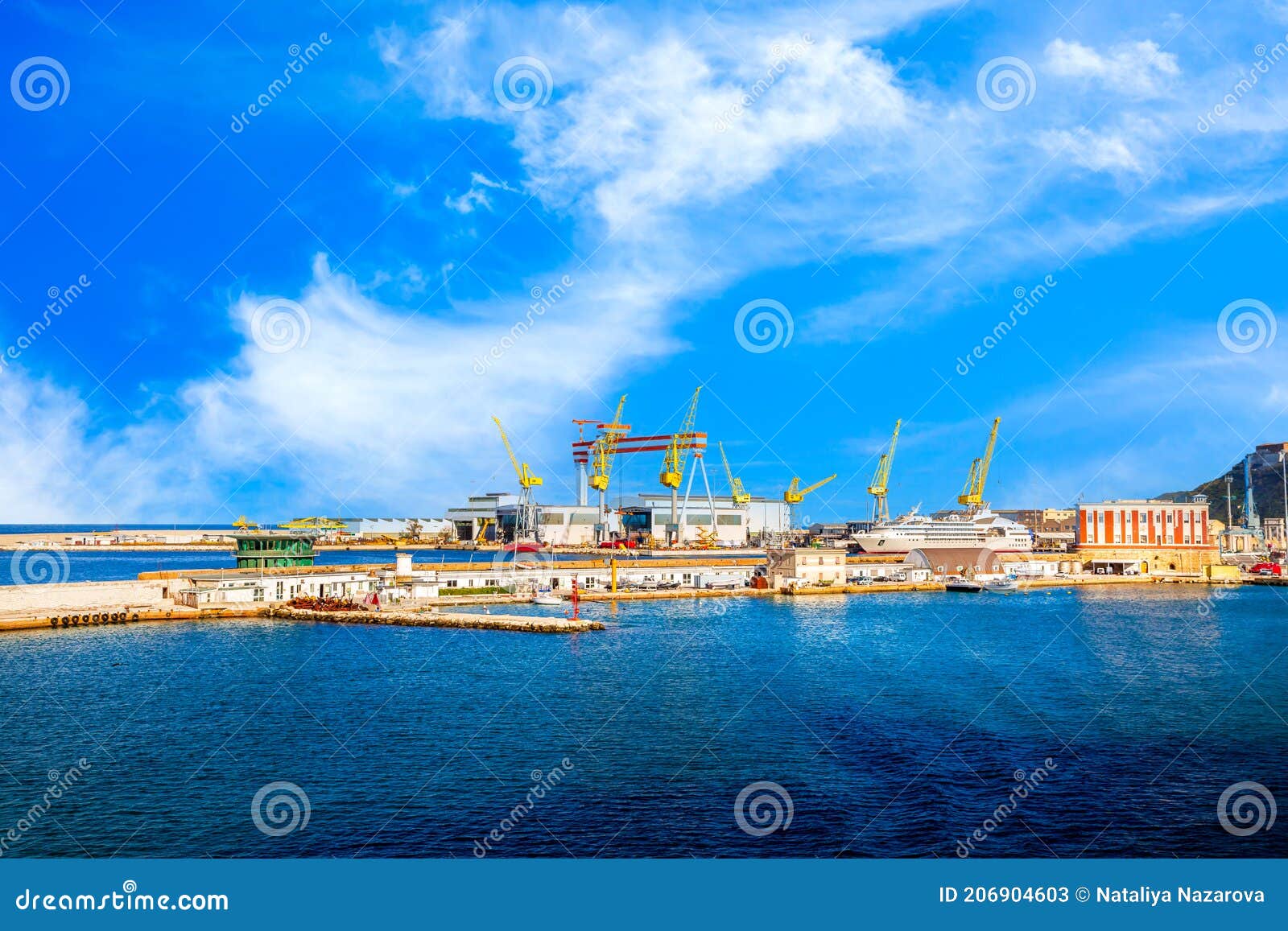 The Harbor of Ancona, Italy with Ships Loaded Stock Image - Image of ...