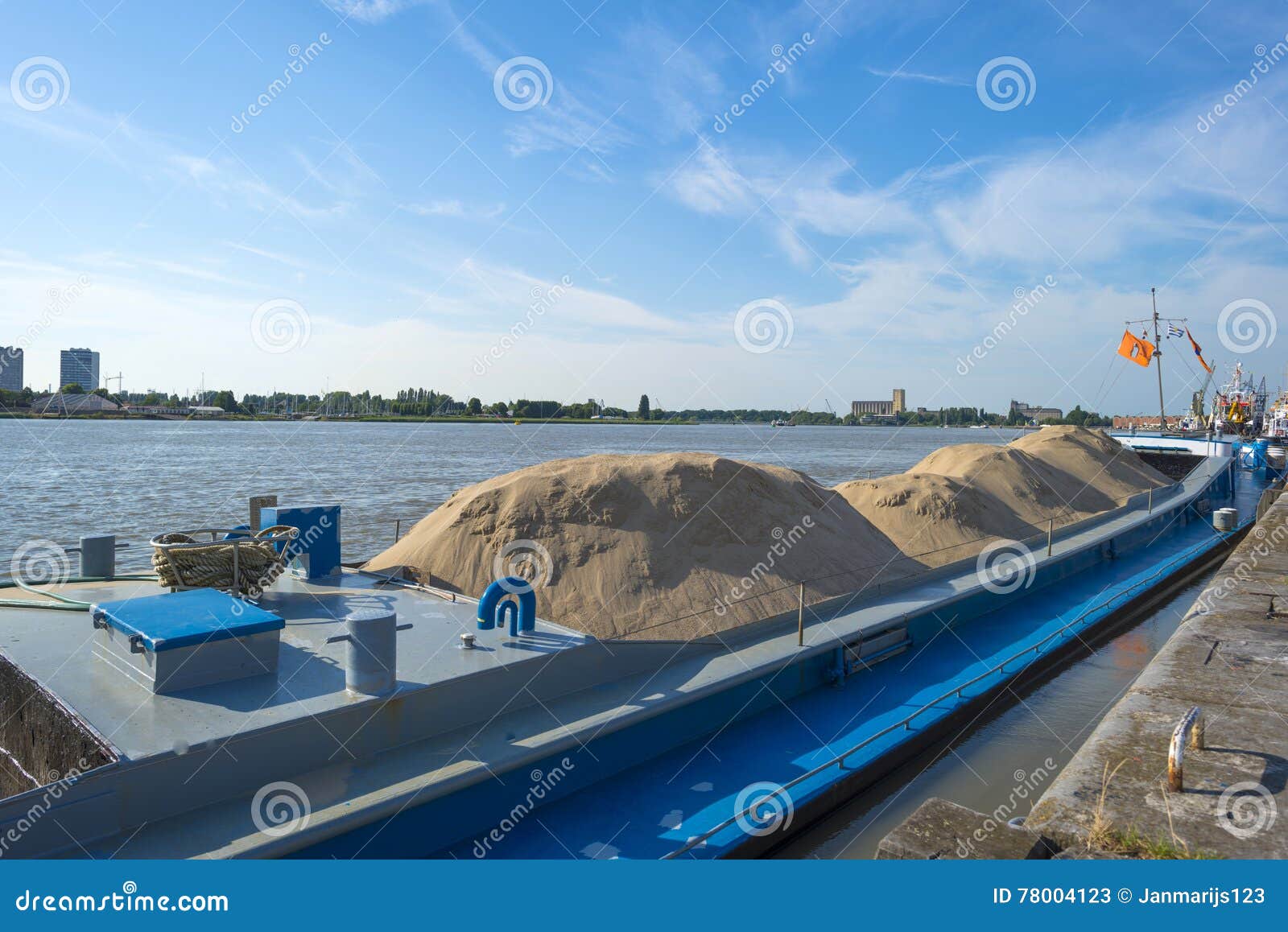 Harbor of Antwerp in Sunlight Stock Image - Image of town, landmark ...