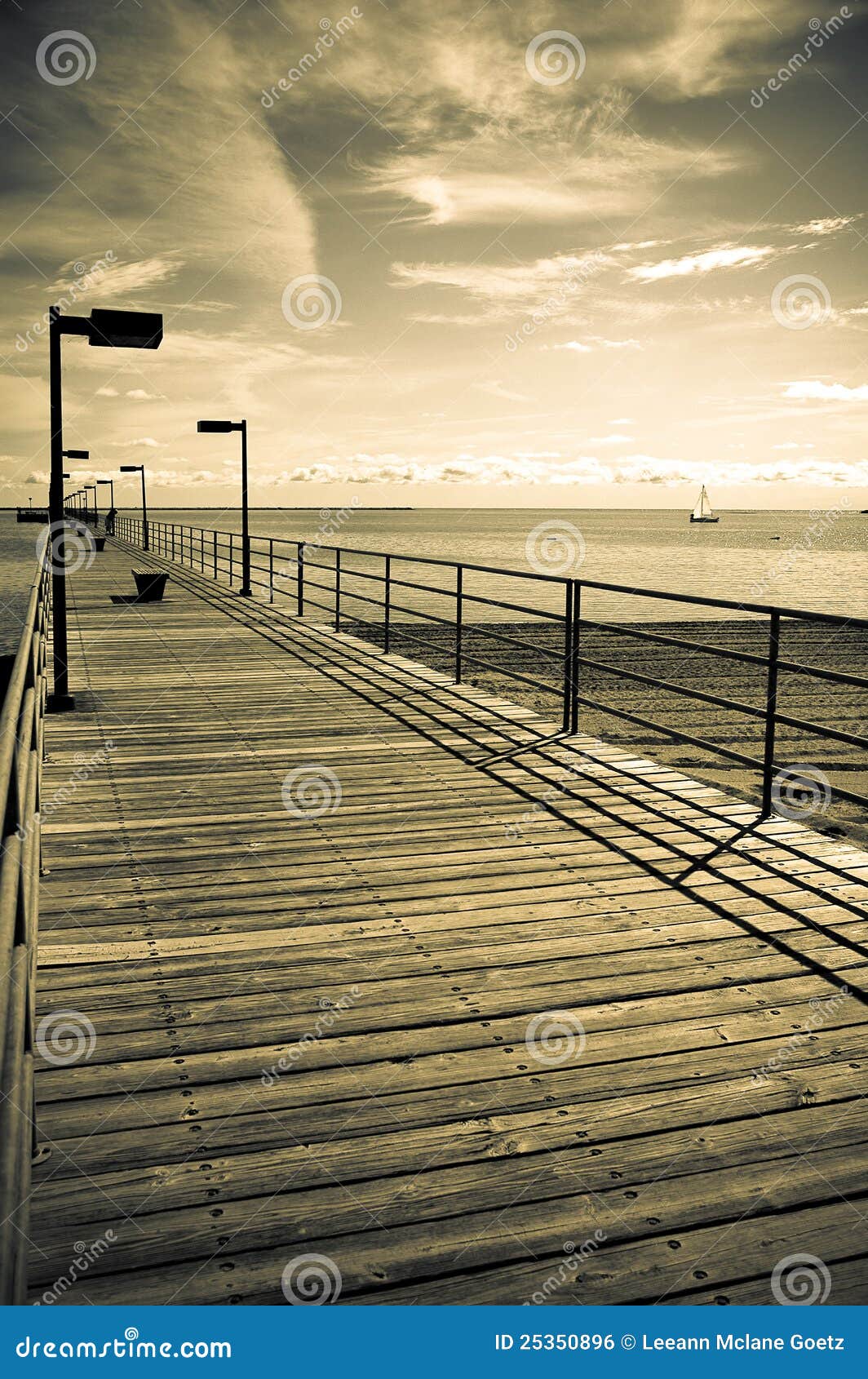 Harbor Beach Michigan Walkway Stock Photo - Image of tourism, wooden ...