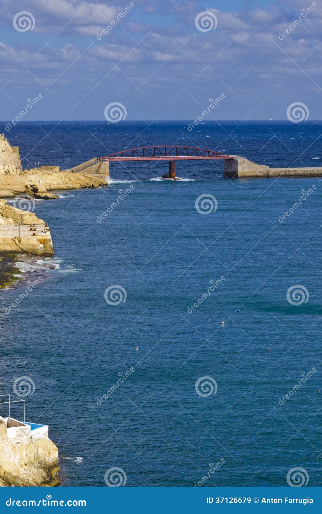 Harbor Bridge, Valletta Malta Stock Image - Image of view ...