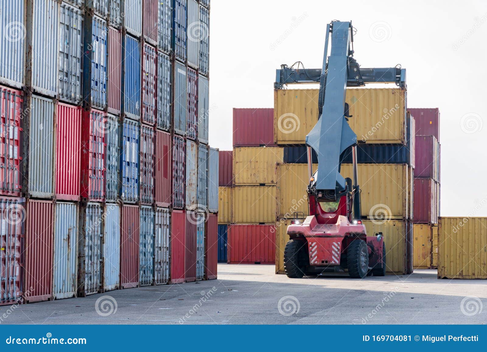 Harbor crane stock image. Image of ship, terminal, containers - 169704081
