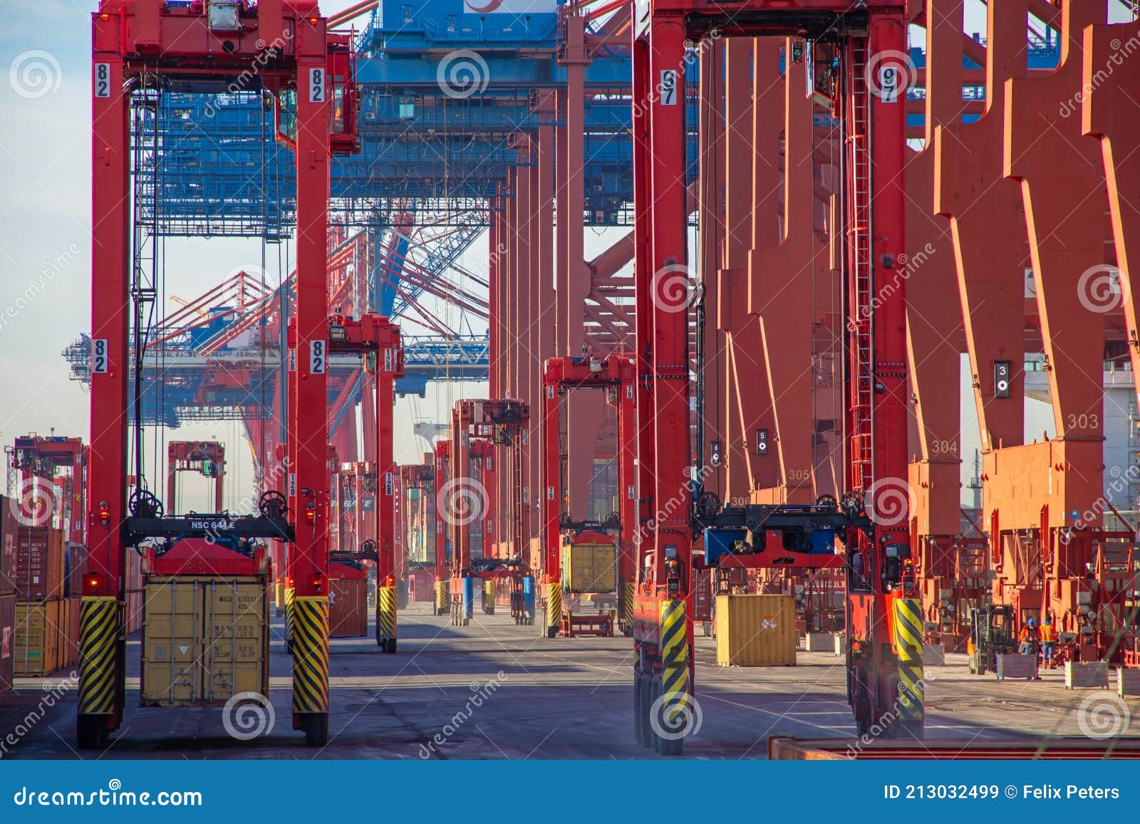 Harbor Crane Processes during Loading Stock Image - Image of industry ...