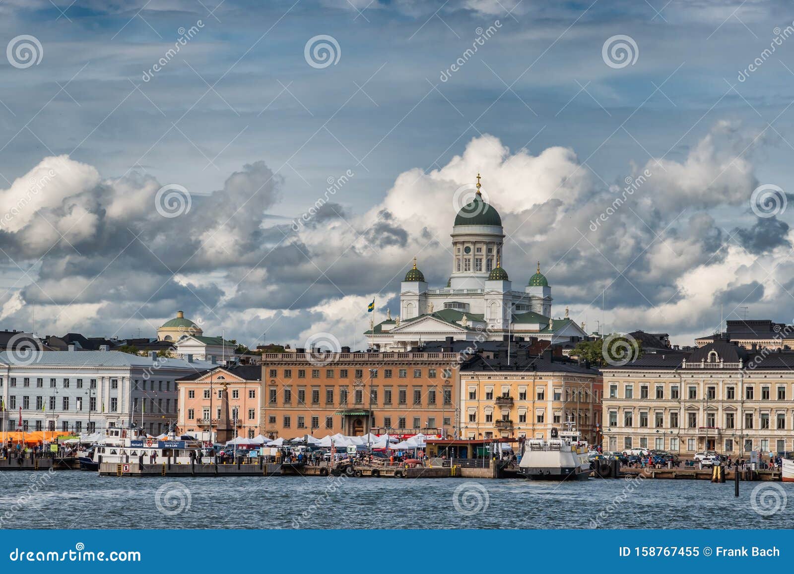 Harbor with Ferries in Helsinki, Capital of Finland Editorial Image ...