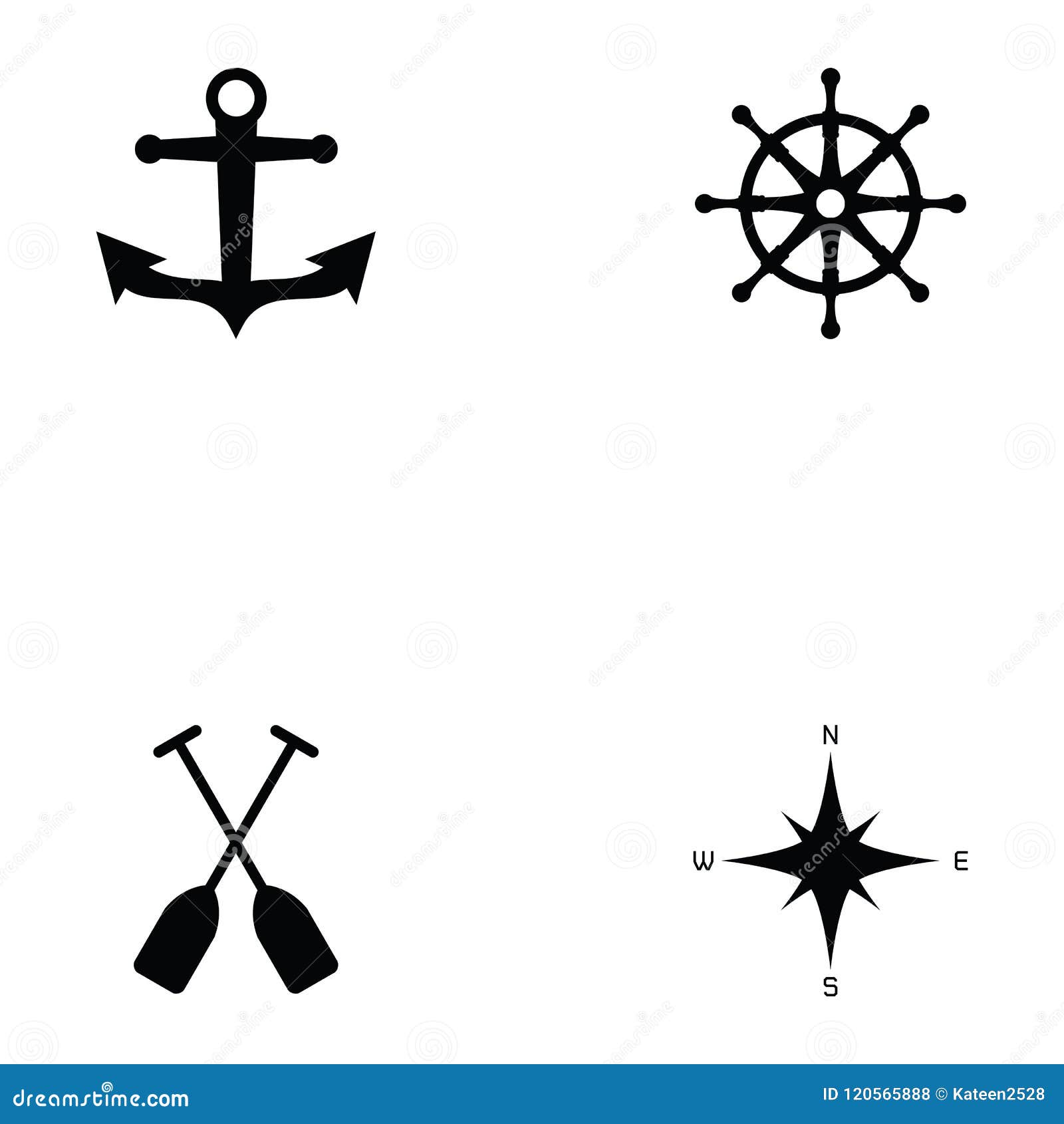 Harbor icon set stock vector. Illustration of icon, captain - 120565888
