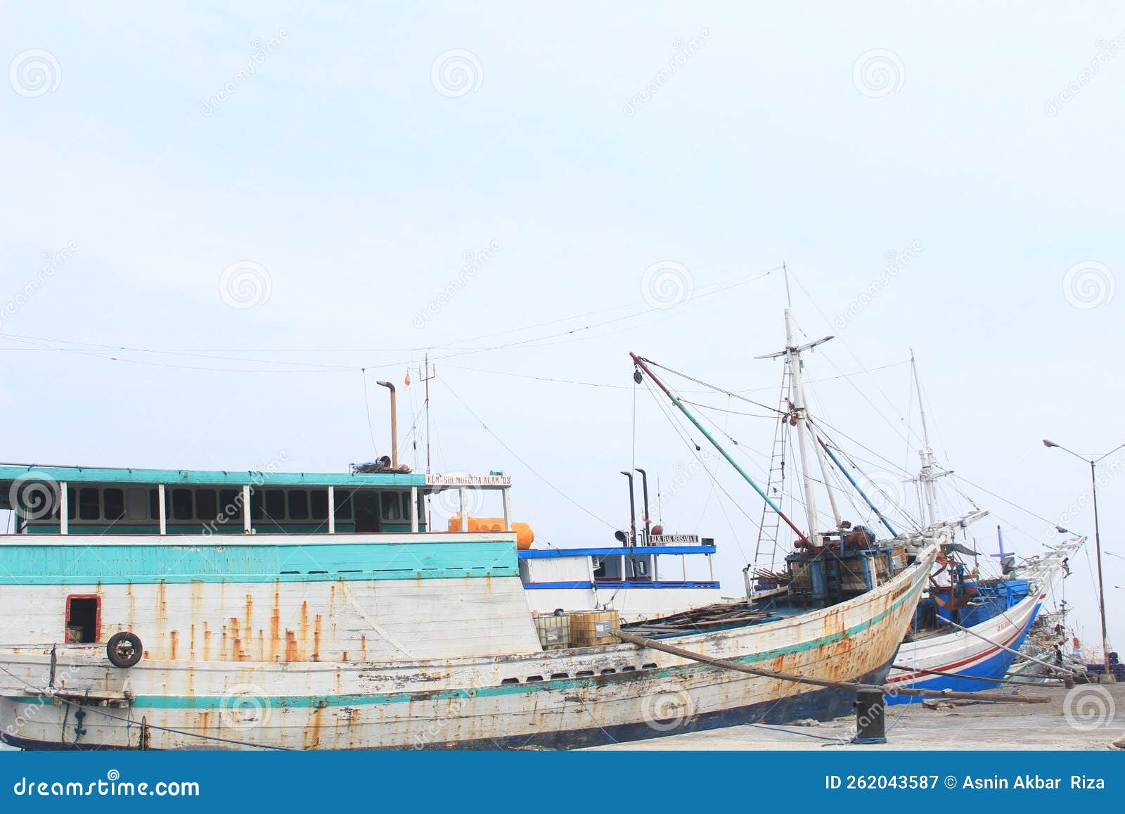 Harbor in Indonesia editorial photography. Image of waterway - 262043587