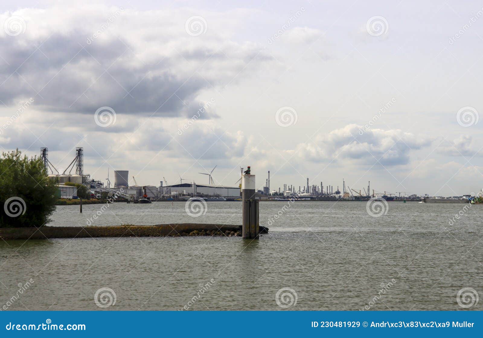 Moerdijk Netherlands April 2020, Oil Tanker Inlandshipping With On The ...