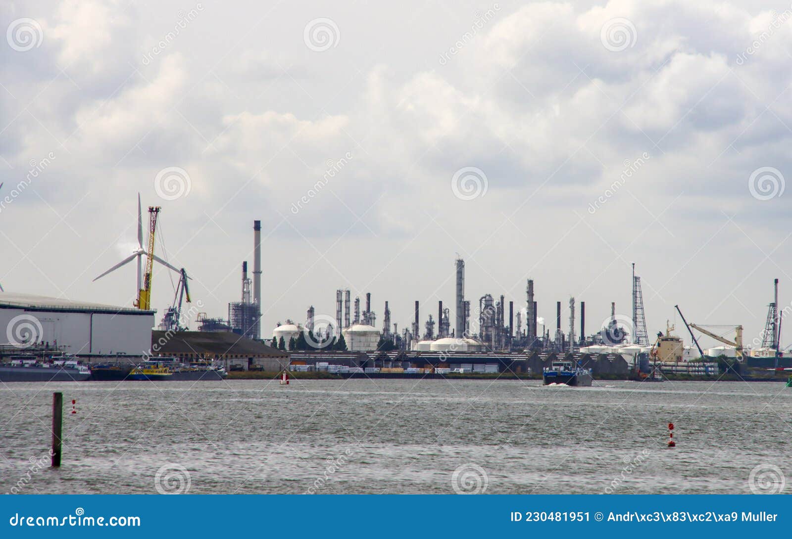 Moerdijk Netherlands April 2020, Oil Tanker Inlandshipping With On The ...