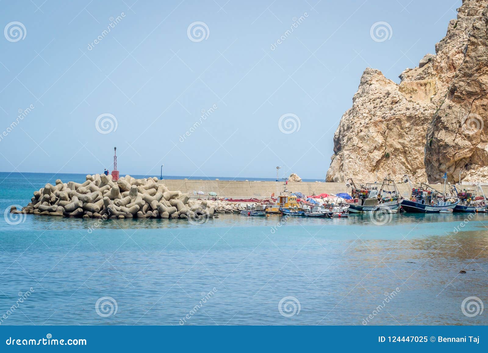 The harbor of jebha stock image. Image of harbor, nature - 124447025