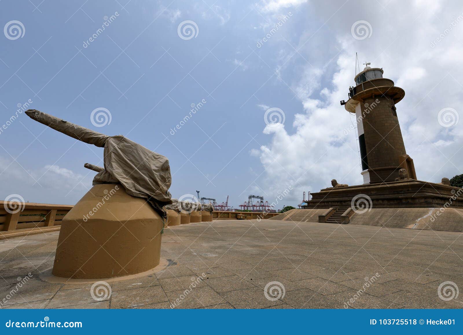 Harbor and Lighthouse of Colombo in Sri Lanka Stock Photo - Image of ...