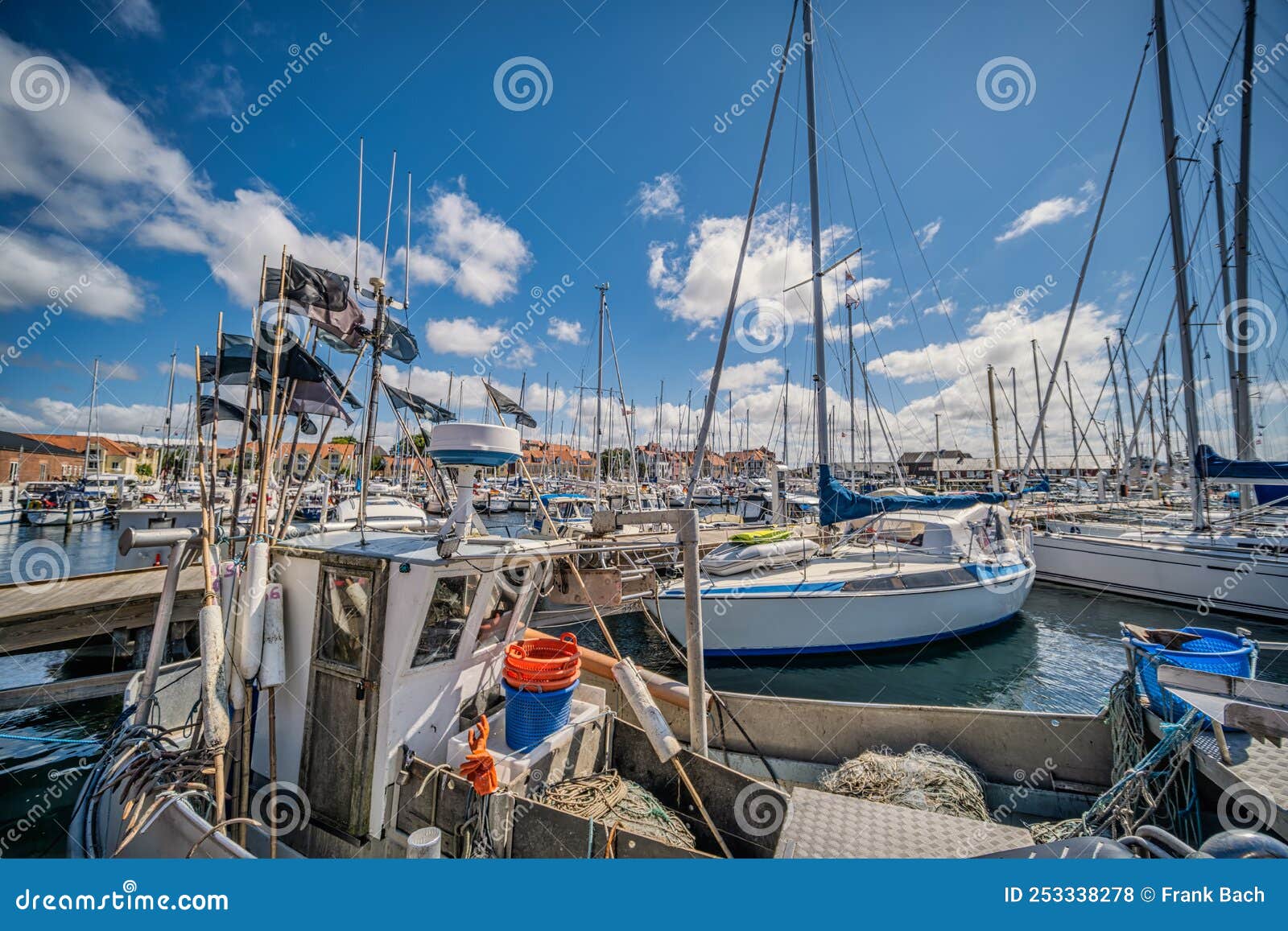 Harbor Marina in Faaborg on Funen in Denmark Stock Photo - Image of ...