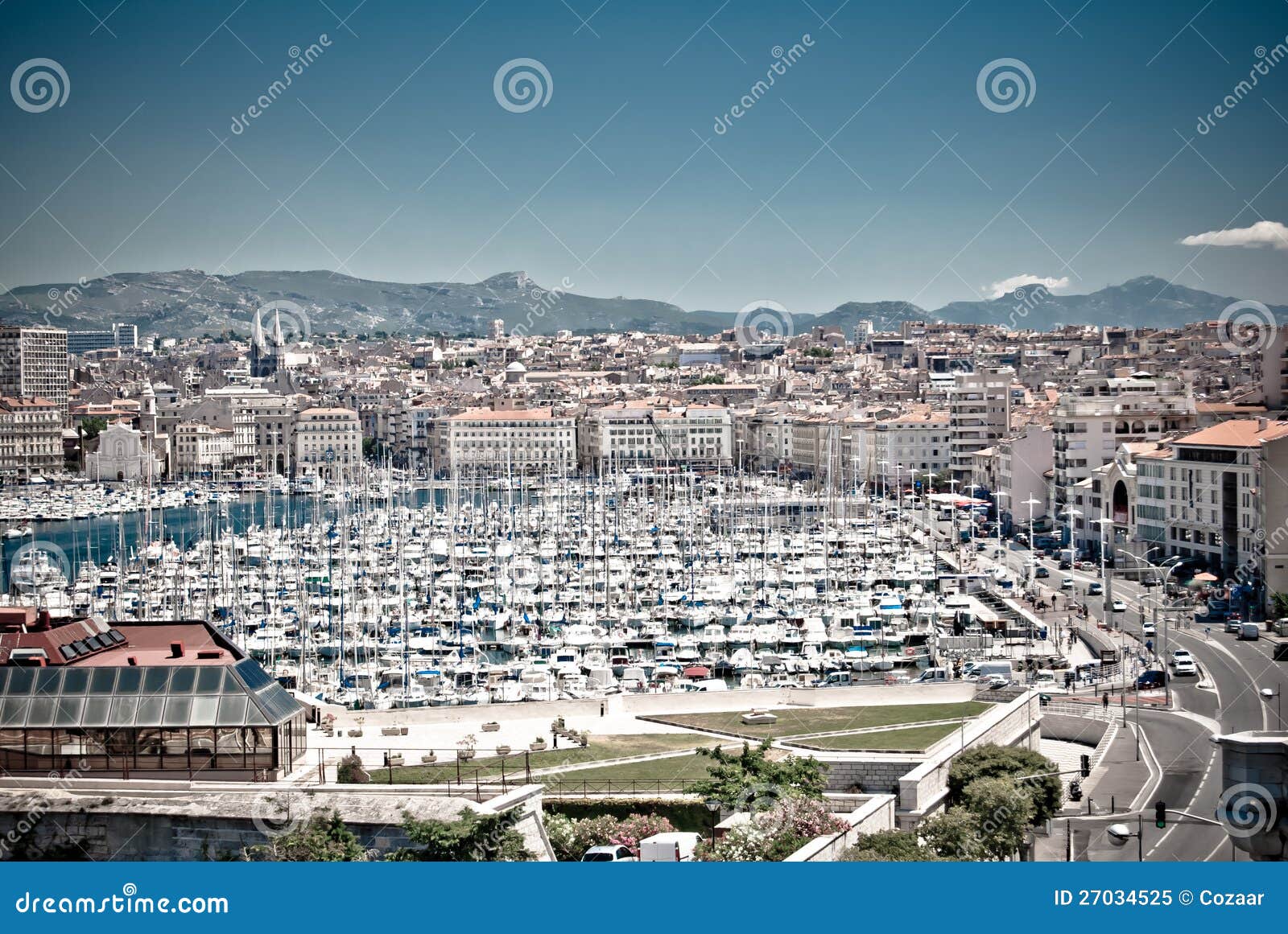 Harbor in Marseille stock image. Image of building, cityscape - 27034525