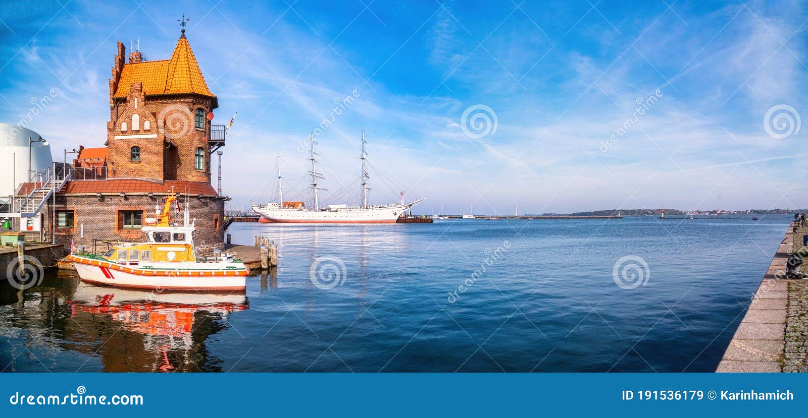 The Harbor Master House Old Pilot House or Lotsenhaus, a Docket Boat ...