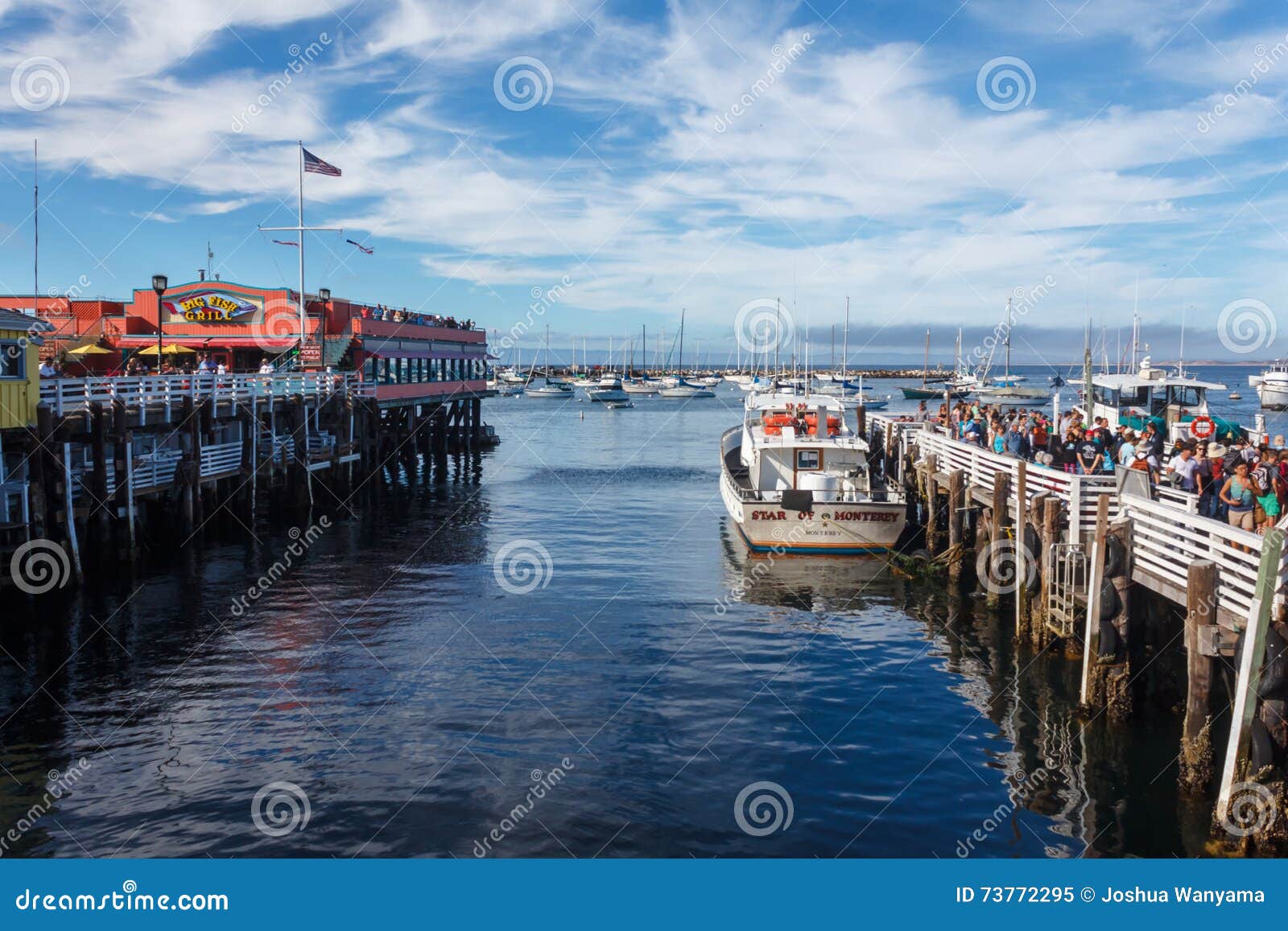 Harbor of Monterey editorial image. Image of sail, water - 73772295