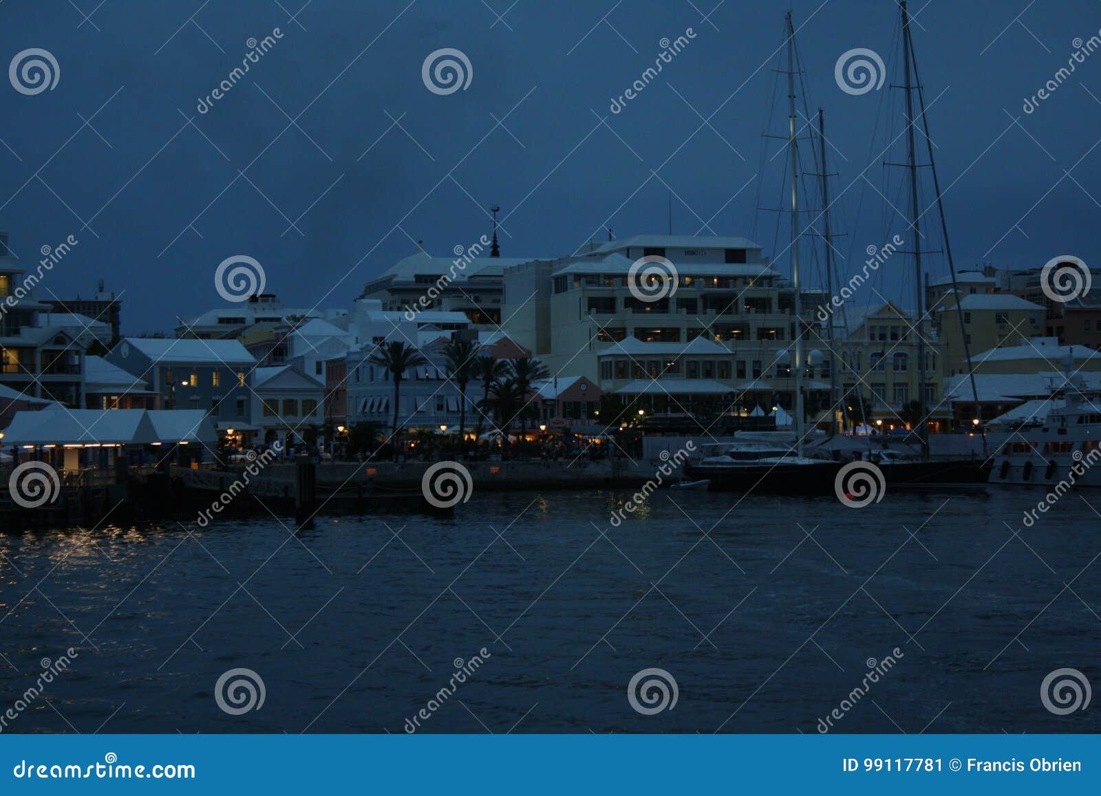 Harbor Night Hamilton Bermuda Editorial Photo - Image of shot, water ...