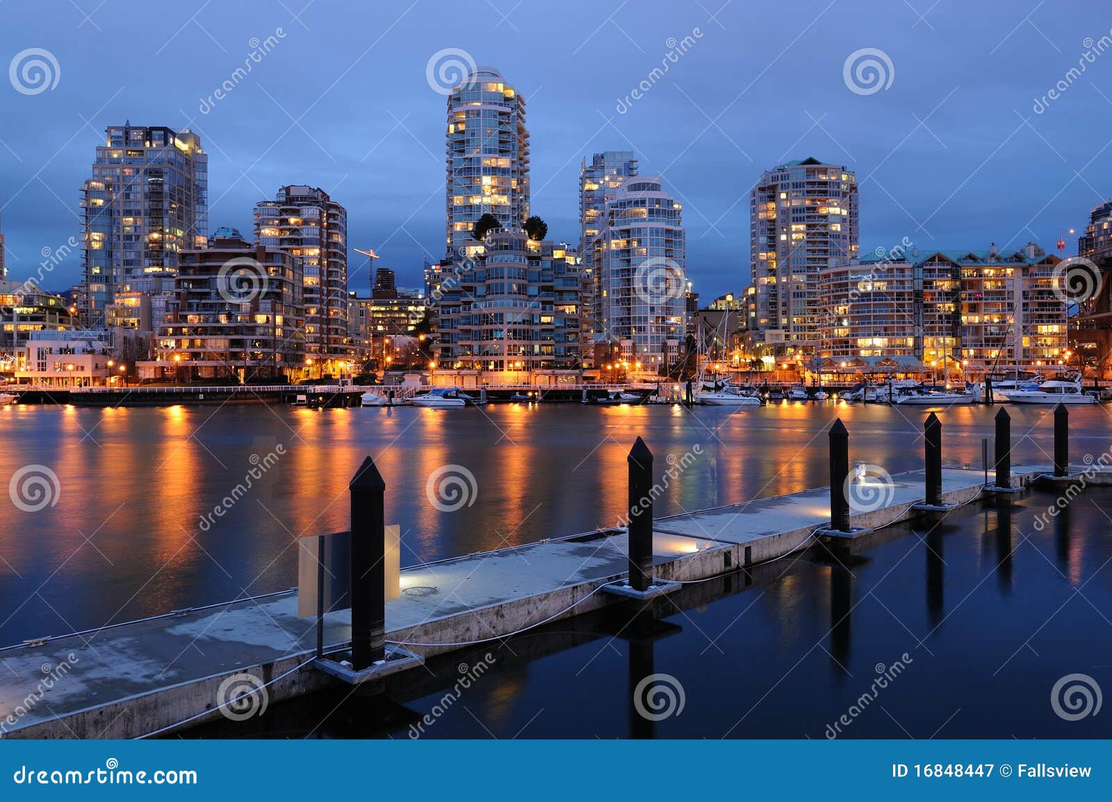 Harbor night scene stock image. Image of illumination - 16848447