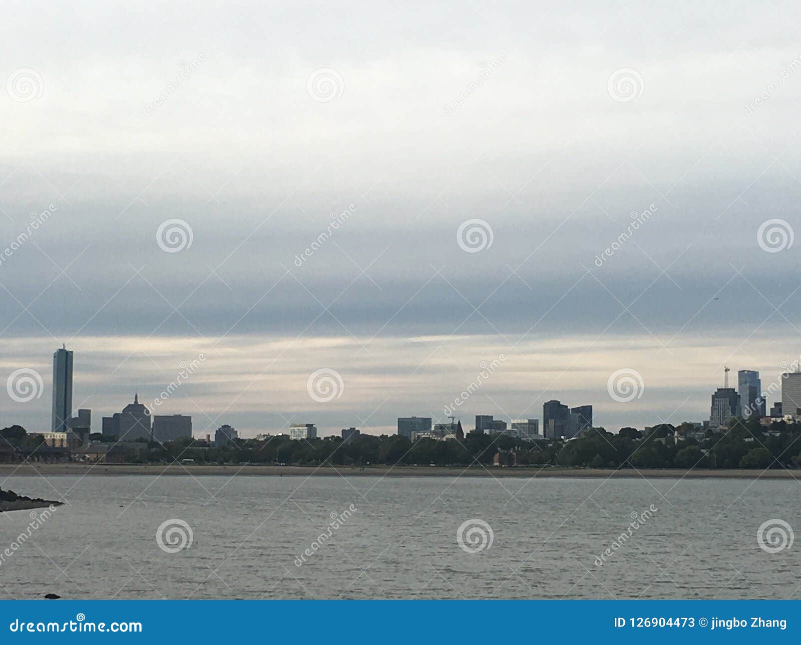 View Boston Bay from Harbor Point, Boston MA Stock Image - Image of ...
