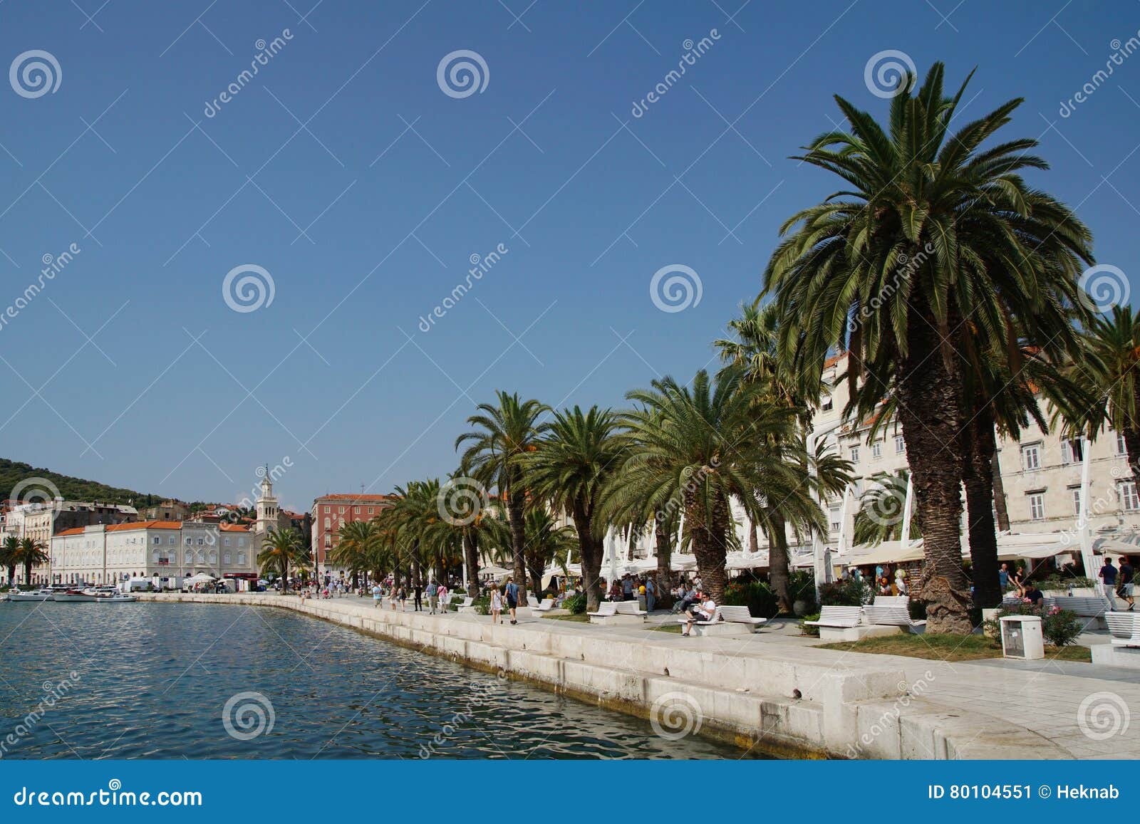Harbor promenade of Split editorial photo. Image of harbor - 80104551