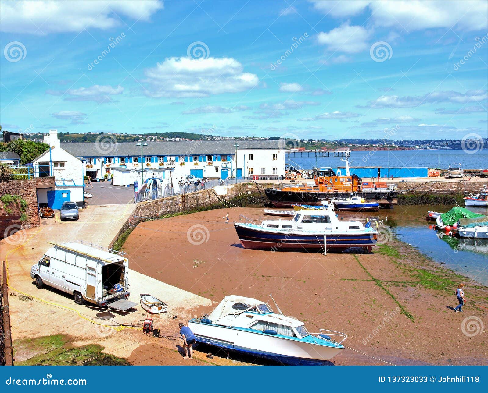 Harbor Quay, Paignton, Devon Editorial Stock Photo - Image of flowers ...