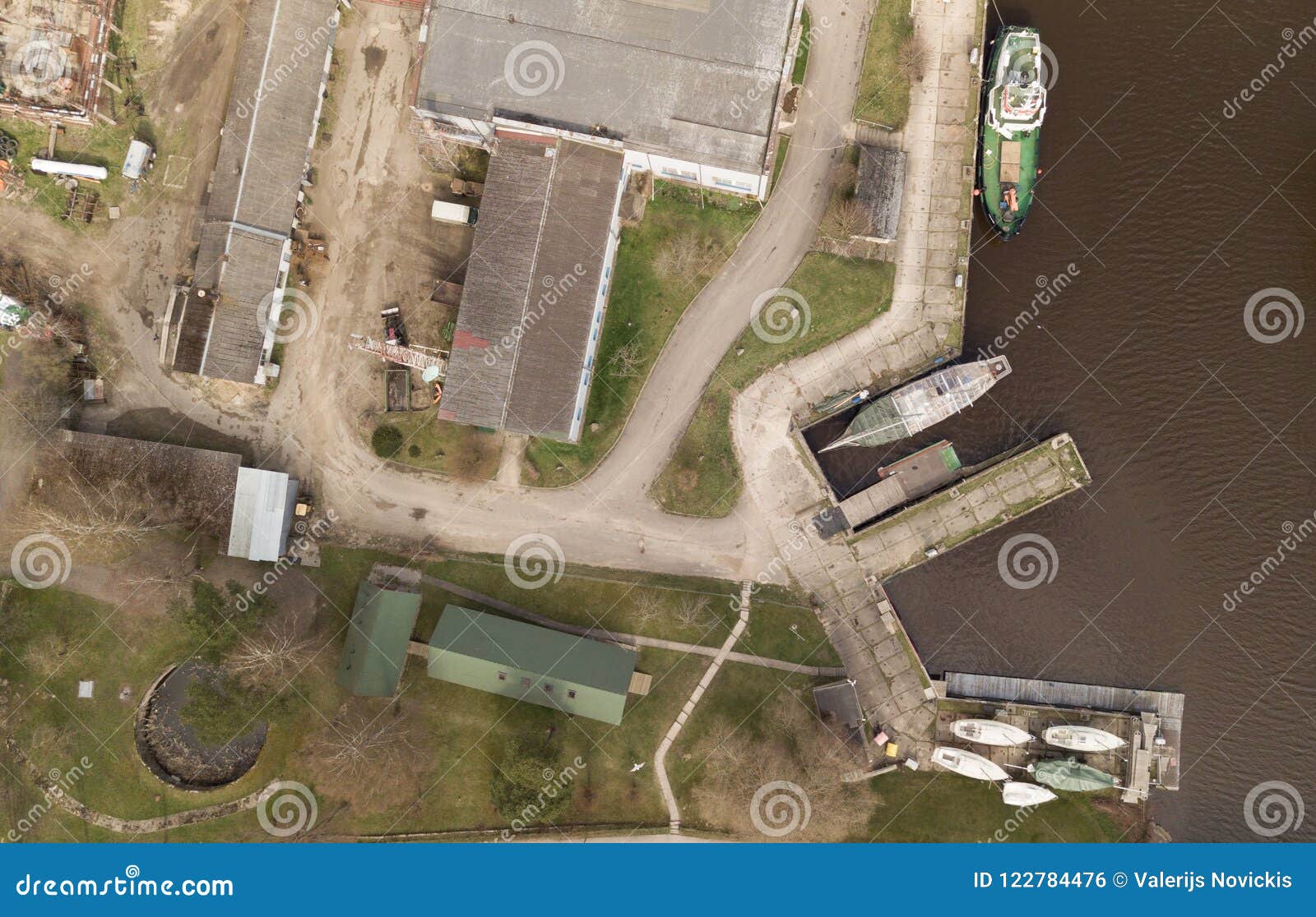 Harbor Roja Latvia Aerial View of Countryside Drone Top View Stock ... Harbor Roja Latvia Aerial View of Countryside Drone Top View Stock ...