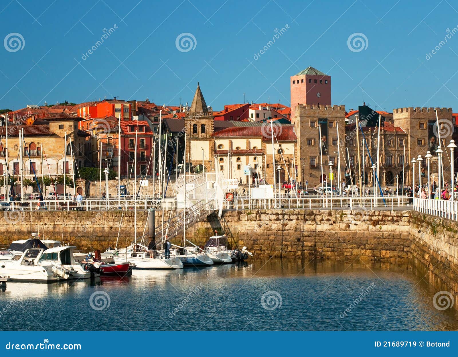 Harbor in Spain stock image. Image of autumn, europe - 21689719