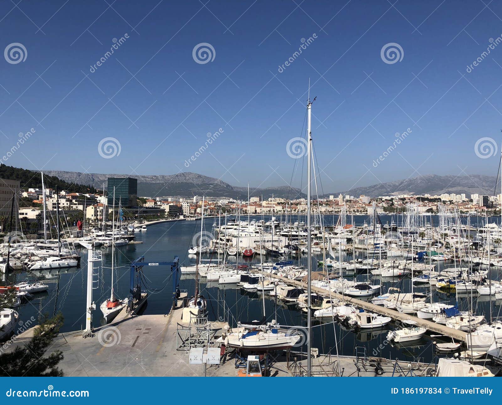 Harbor in Split editorial stock image. Image of sustipan - 186197834