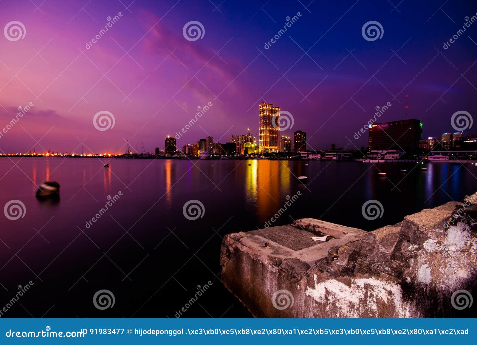 Harbor Square, Manila Bay, Philippines Stock Image - Image of exposure ...