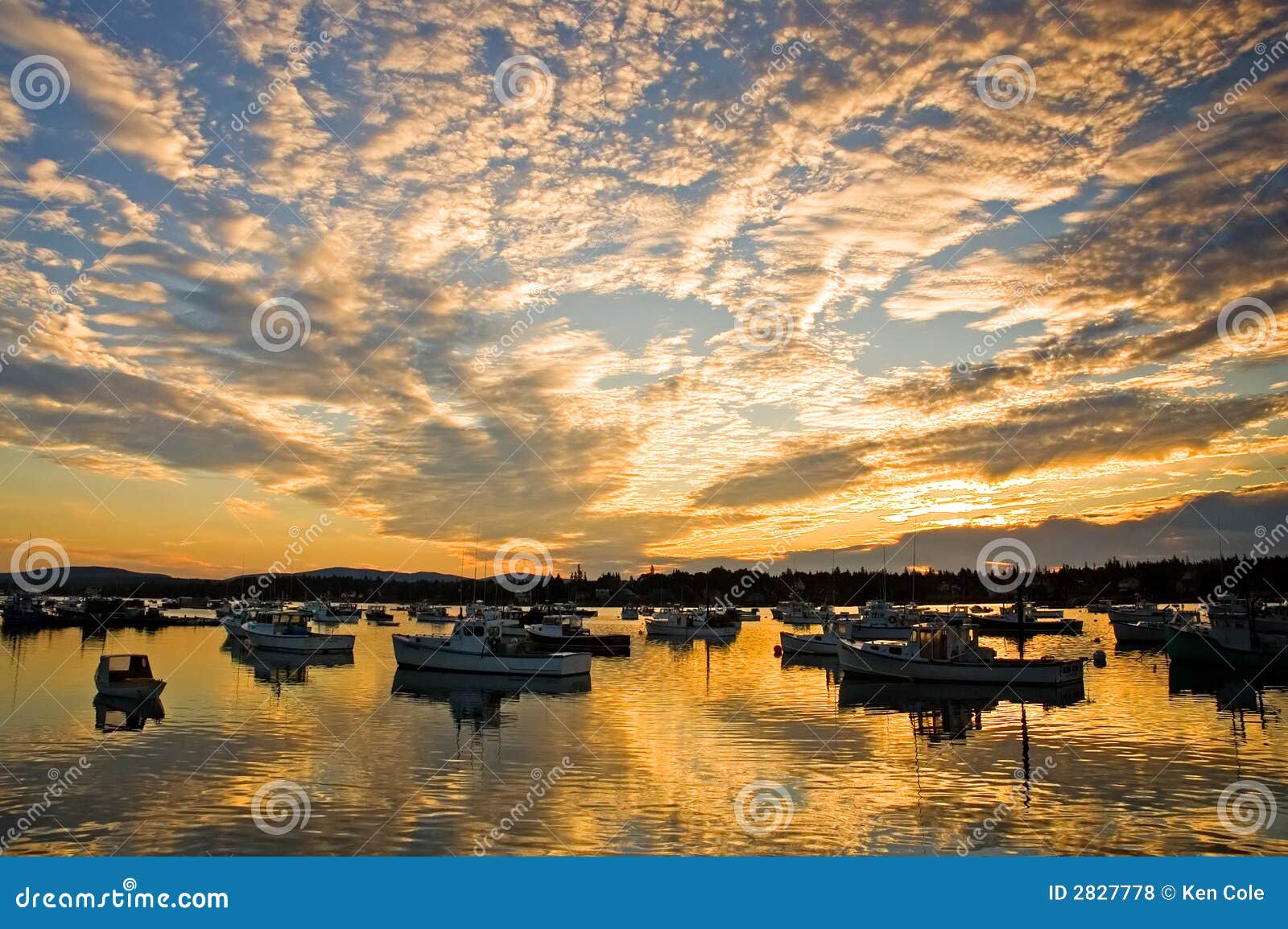 Harbor sunrise and clouds stock photo. Image of dawning - 2827778