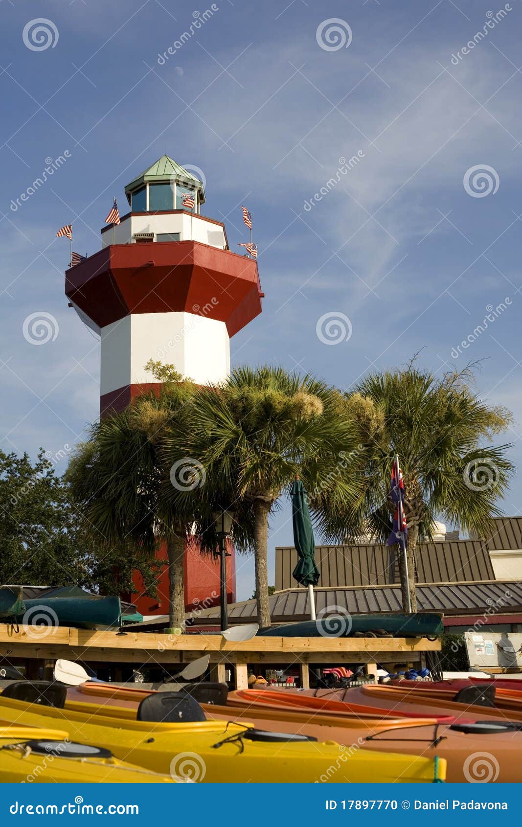 Harbor Town Lighthouse in Hilton Head Stock Photo - Image of hilton ...