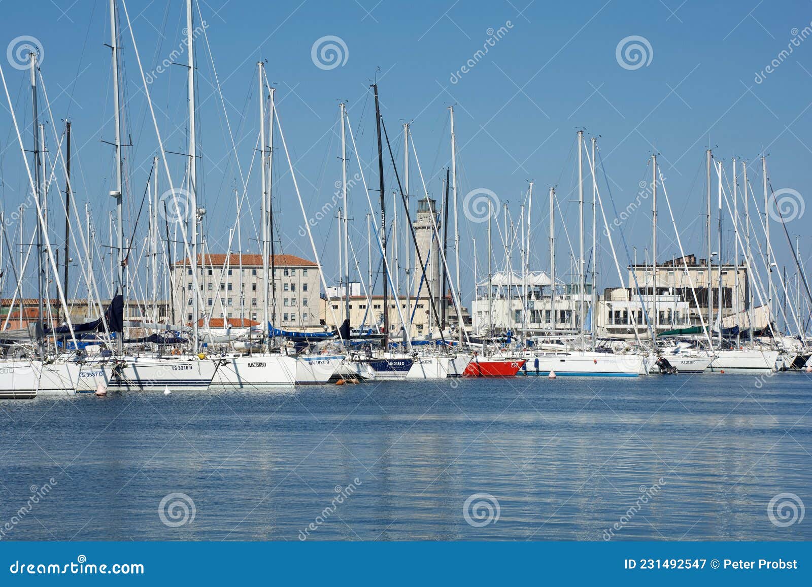 Harbor of Trieste - Italy editorial photography. Image of boat - 231492547