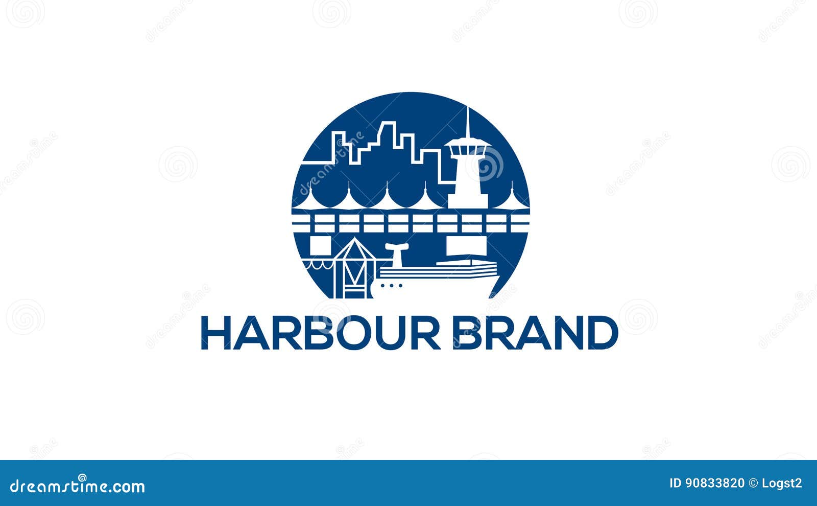 Harbor Vector Logo Design Template Stock Vector - Illustration of ...