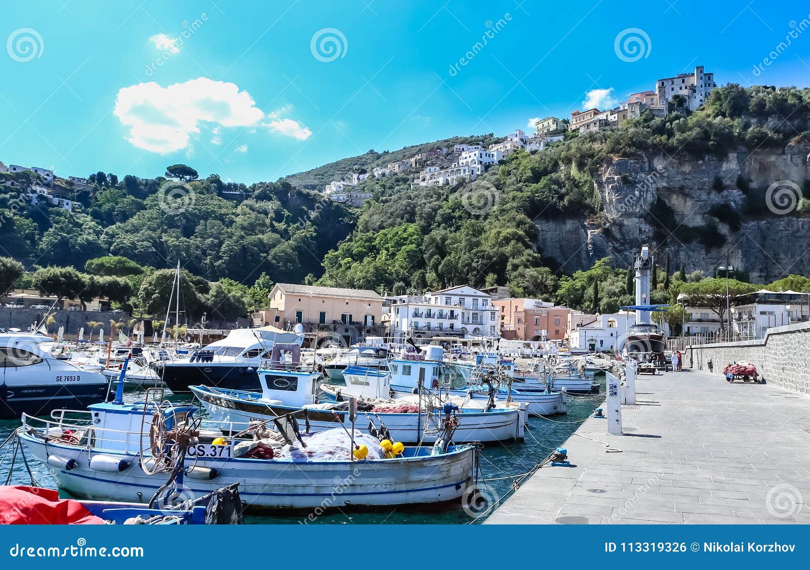 Harbor at Vico Equense. Via Arcoleo Editorial Photo - Image of blue ...