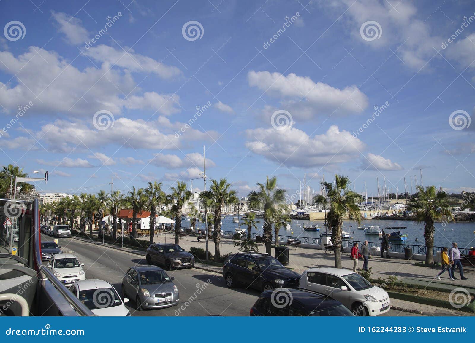 Harbor and Waterfront of Sliema Editorial Stock Photo - Image of ...