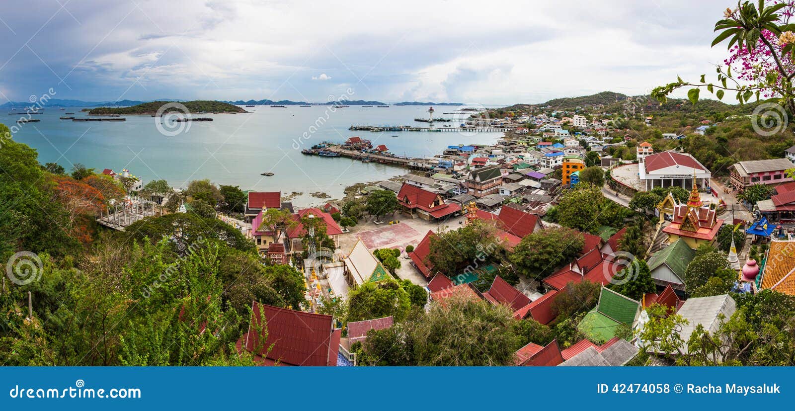 Harbor and Waterfront View from Above. Colorful Editorial Stock Photo ...