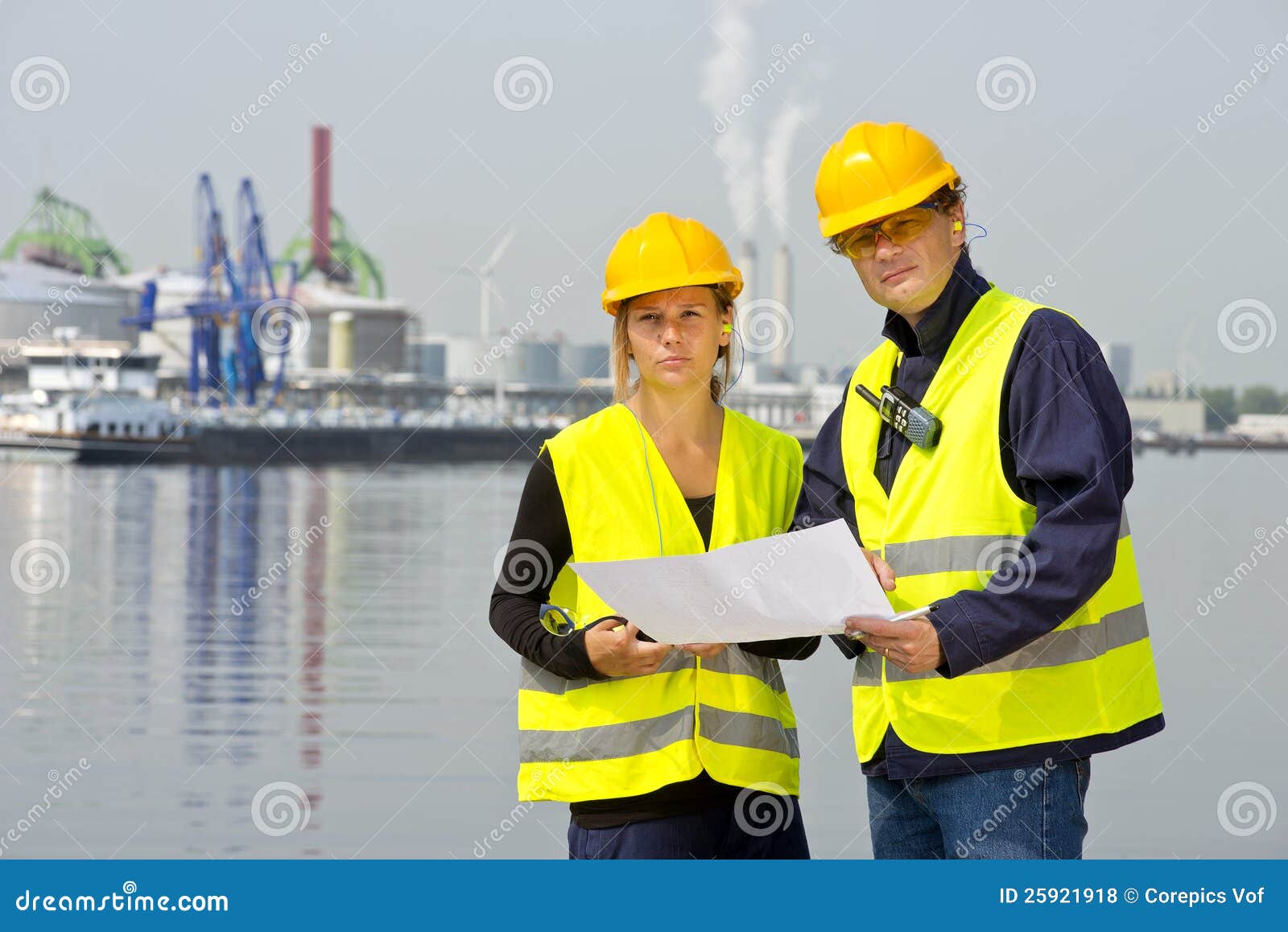 Harbor workers stock photo. Image of portrait, female - 25921918