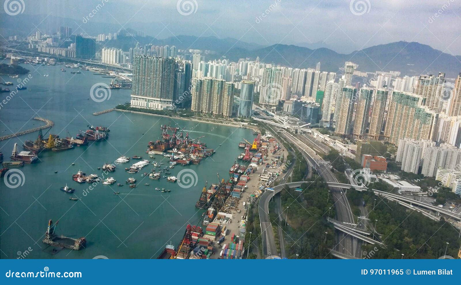 Harbour bay view stock image. Image of structure, building - 97011965