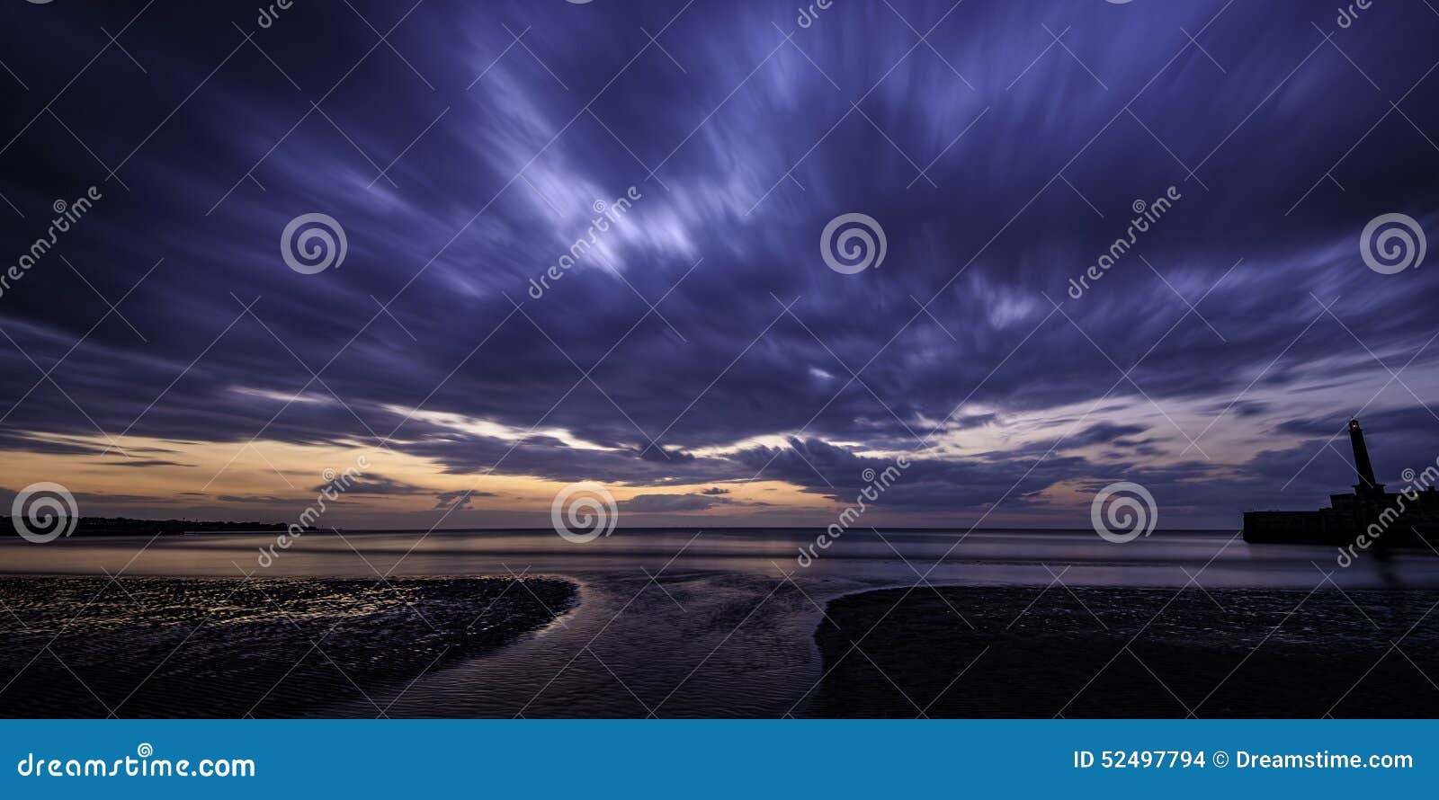 Harbour Blue stock photo. Image of lighthouse, long, sand - 52497794