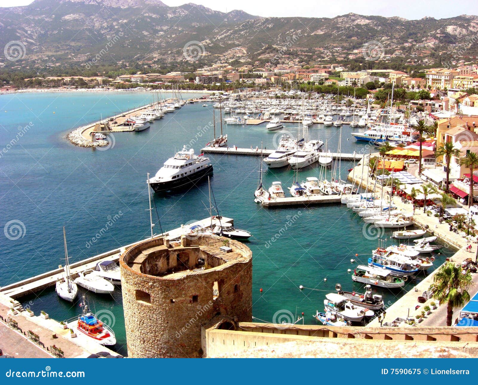 Harbour of Calvi stock image. Image of france, calvi, motor - 7590675