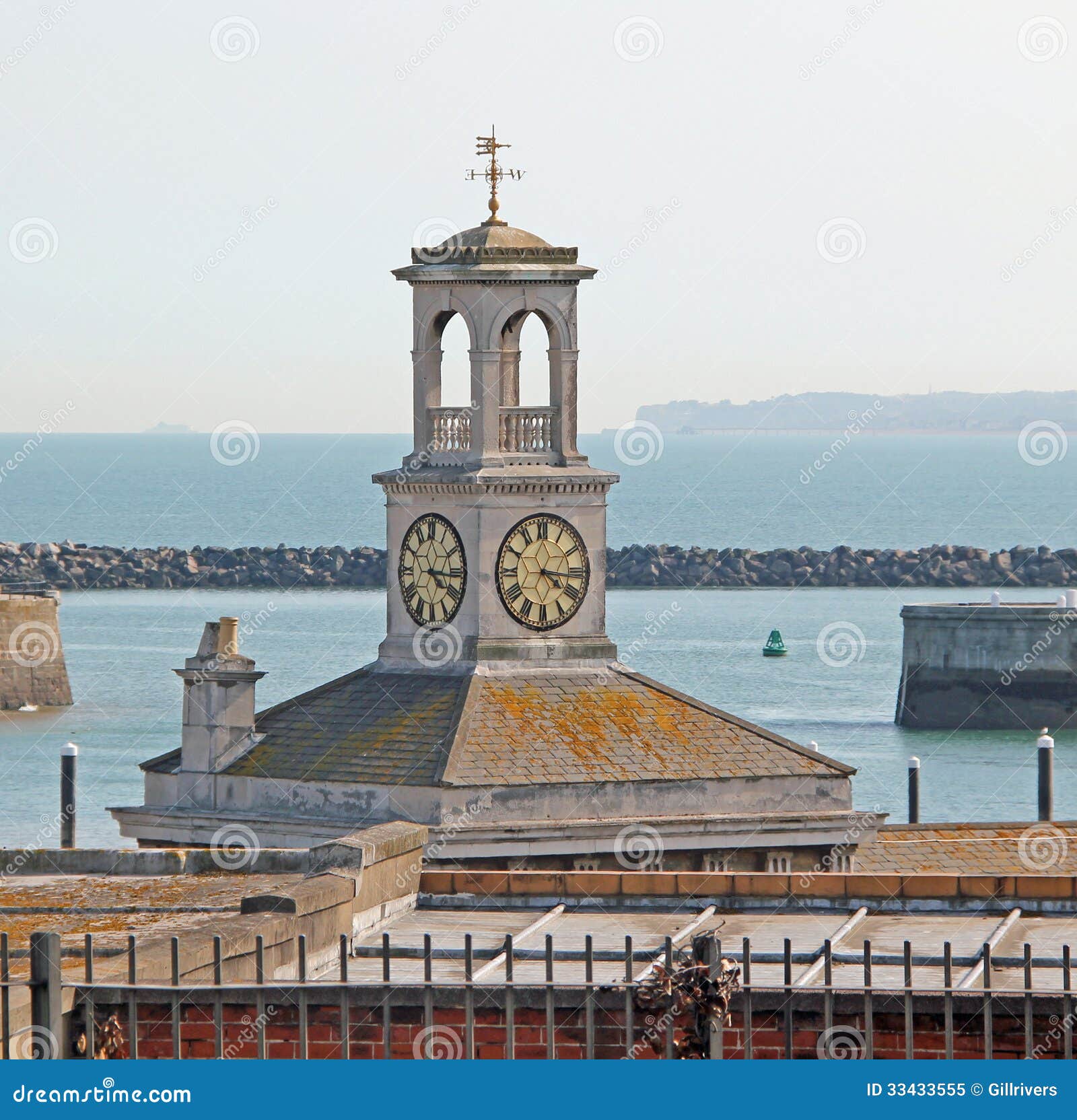 Harbour Clock Tower stock image. Image of clock, landmark - 33433555