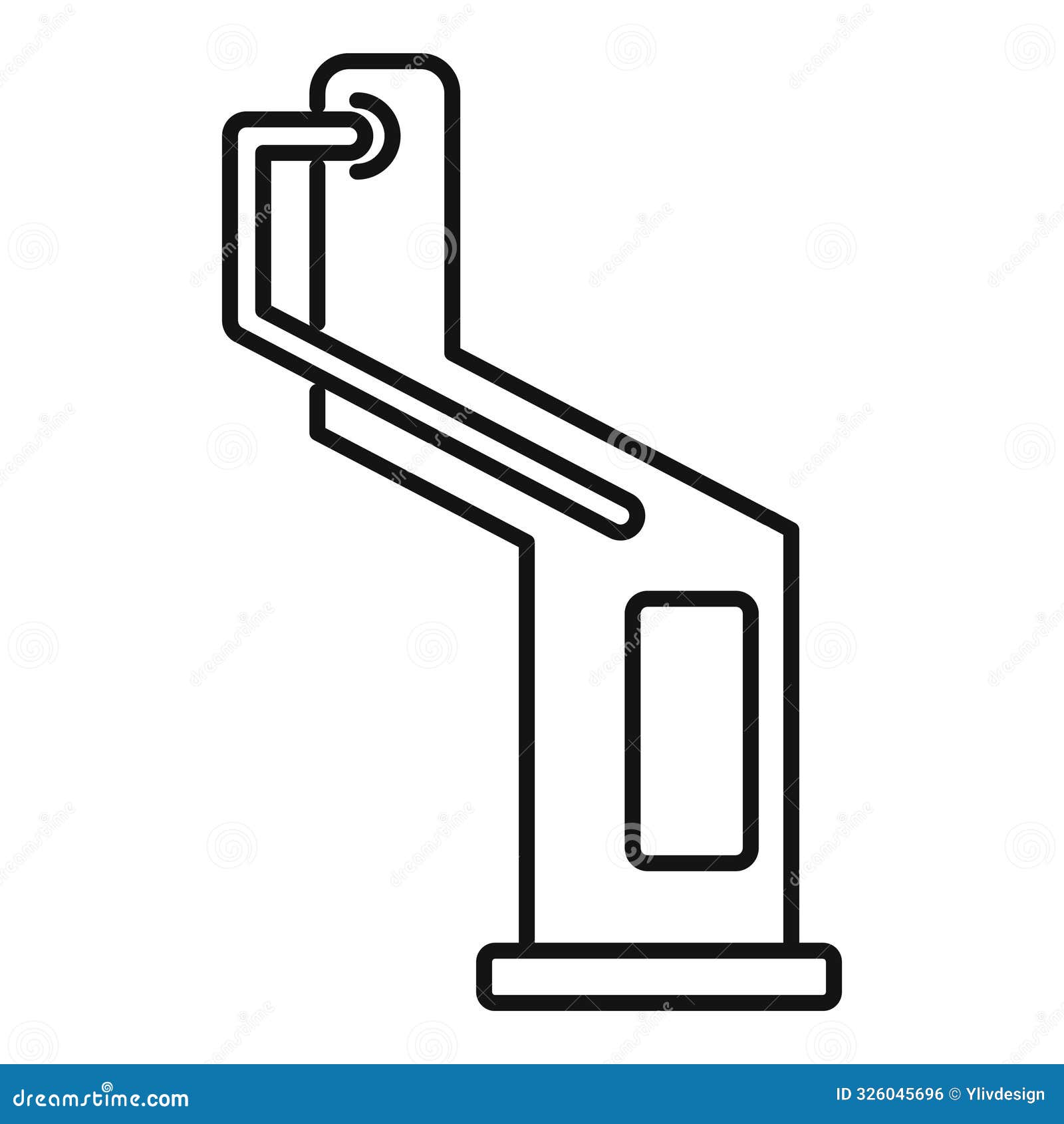 Harbour Crane Loading Cargo Container Onto Ship Line Icon Stock Vector ...