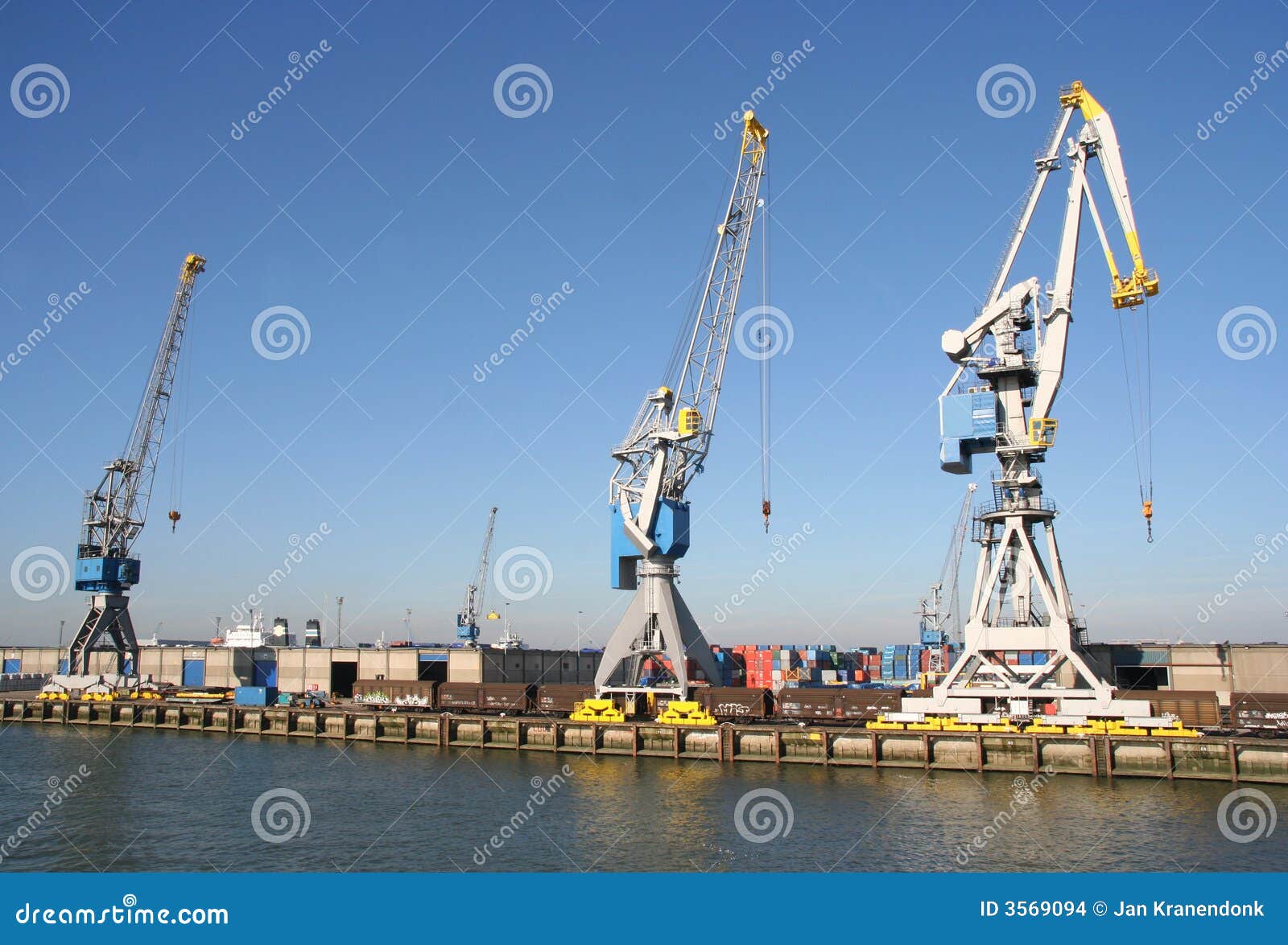 Harbour Cranes stock photo. Image of dutch, unload, rotterdam - 3569094
