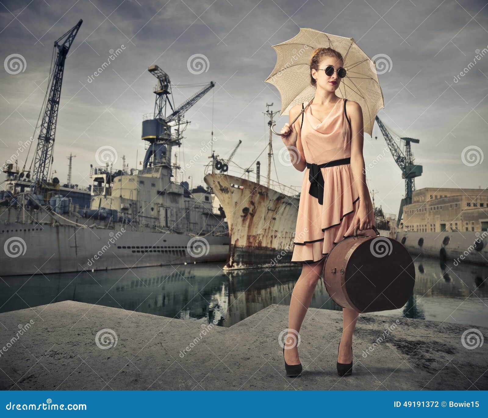 At the harbour stock photo. Image of umbrella, landscaped - 49191372