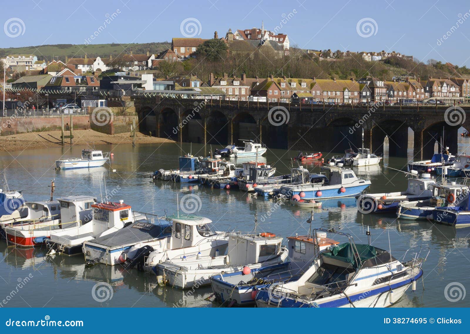 Harbour at Folkestone. Kent. England Editorial Image - Image of seaside ...