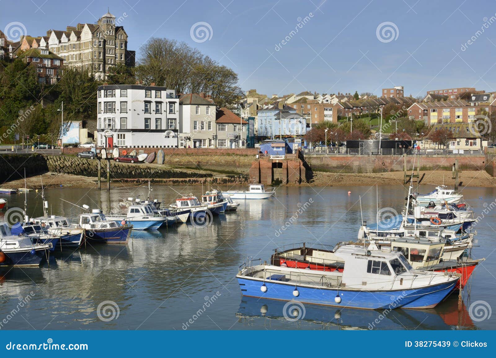 Harbour at Folkestone. Kent. England Editorial Stock Image - Image of ...
