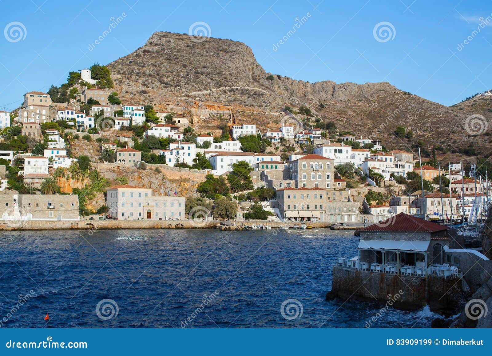 Harbour of Hydra Island, Aegean Sea Editorial Stock Image - Image of ...