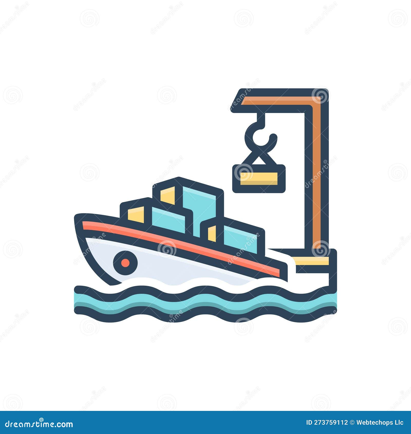 Color Illustration Icon for Harbour, Port and Transport Stock ...