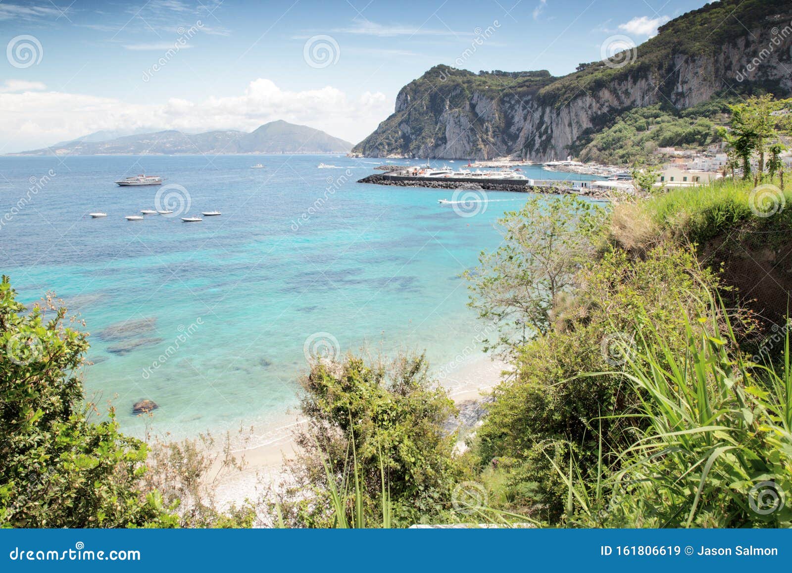 Harbour on the Island of Capri Stock Image - Image of harbour, island ...